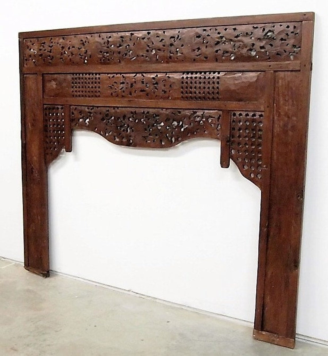 Old Carved Teak Bed Panel for Headboard | Etsy