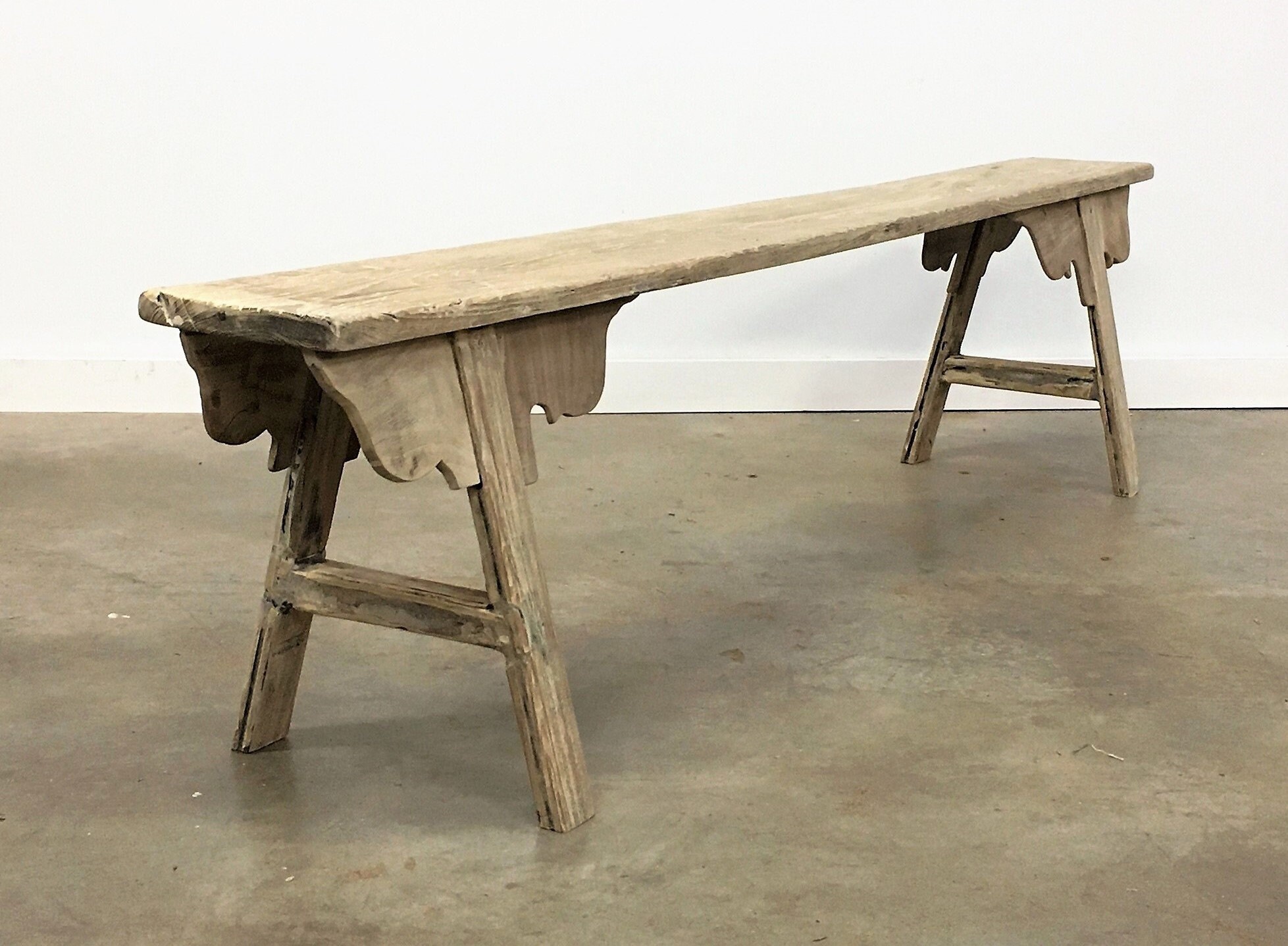 Whitewashed Asian Bench Reclaimed Teak Wood - Etsy