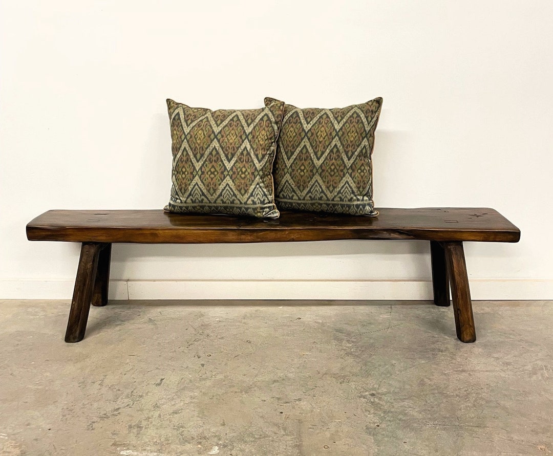 Long Rustic Reclaimed Wood Bench Farm Country Style Salvaged Wood - Etsy