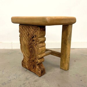 Hand Carved Bali Accent Table or Small Bench - Etsy
