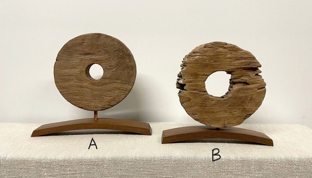 Vintage Teak Wheels Organic Art - Etsy