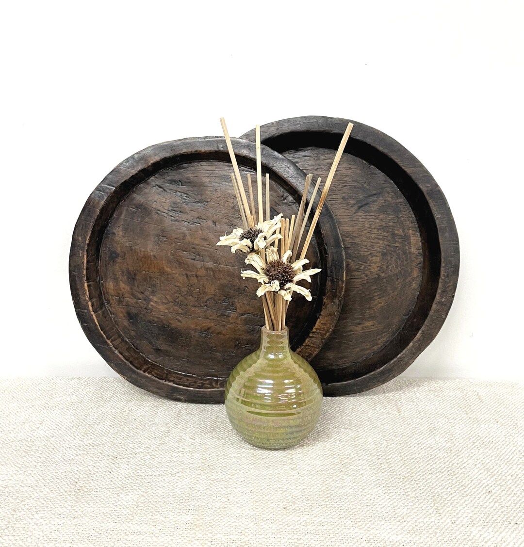 Vintage Teak Wood Plates From Java - Etsy