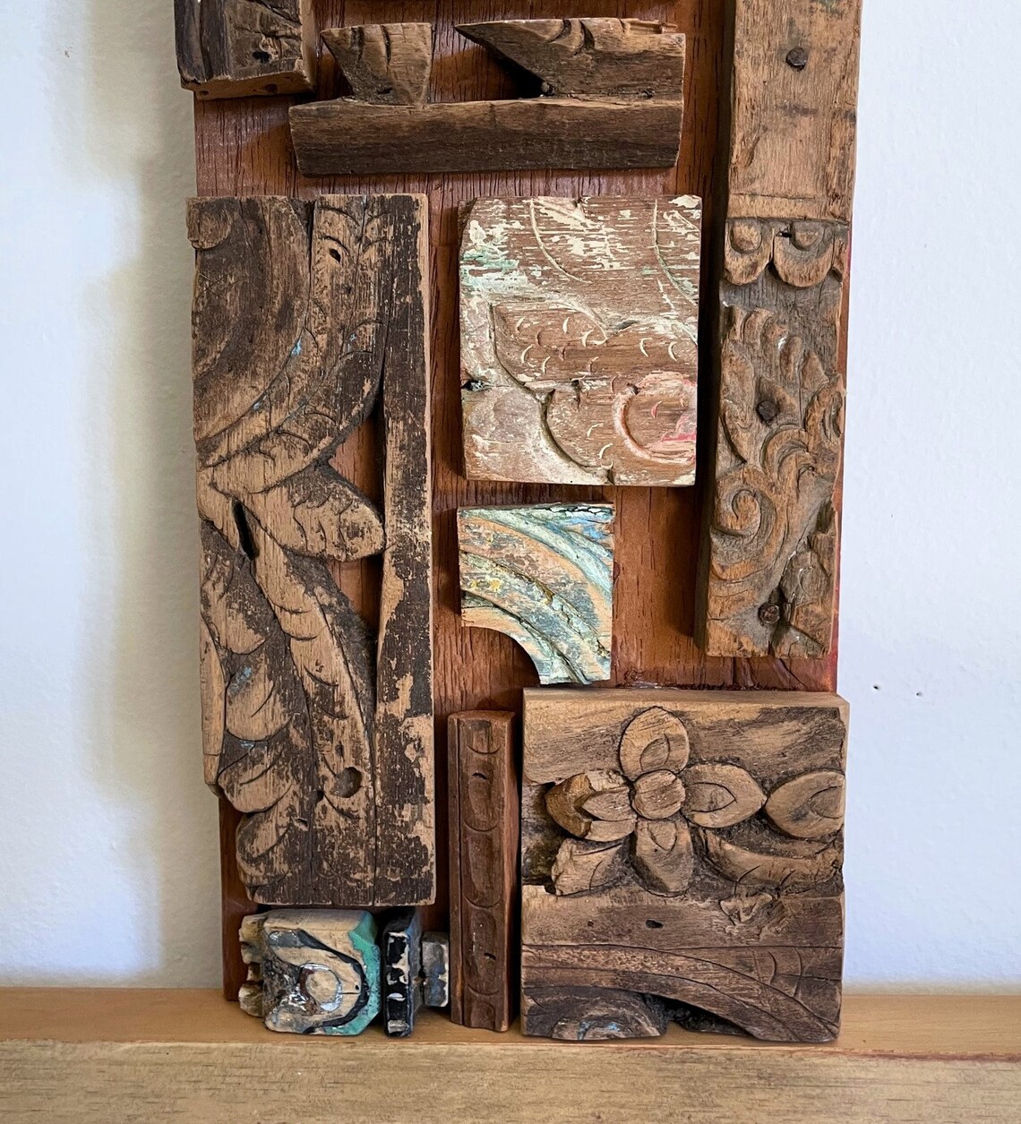 Handcrafted Antique Wood Panels Collage Modern Wall Art 1 - Etsy