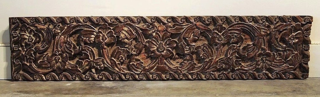 Old Carved Teak Architectural Panel 115 - Etsy