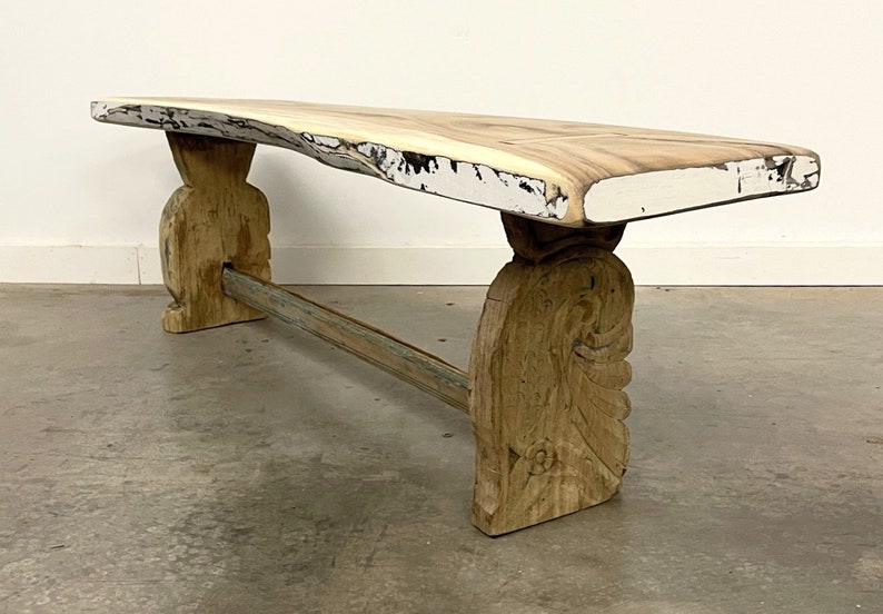 Rustic Slab Bali Bench - Etsy