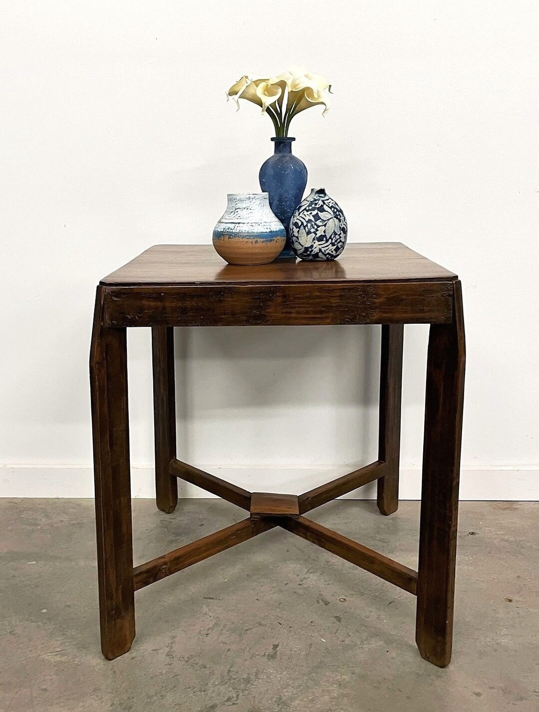 Vintage Dutch Colonial Deco Teak Table - Etsy