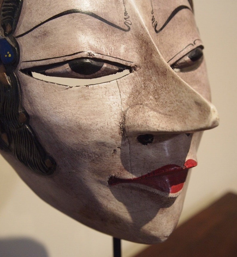 Pair of Javanese Folk Art Masks - Etsy