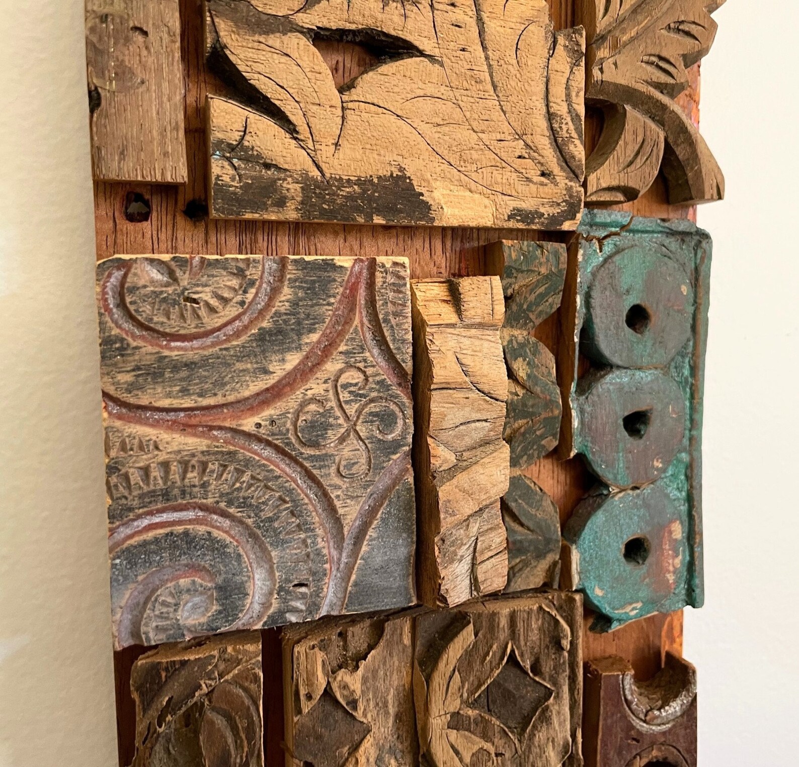 Handcrafted Antique Wood Panels Collage Modern Wall Art 1 - Etsy