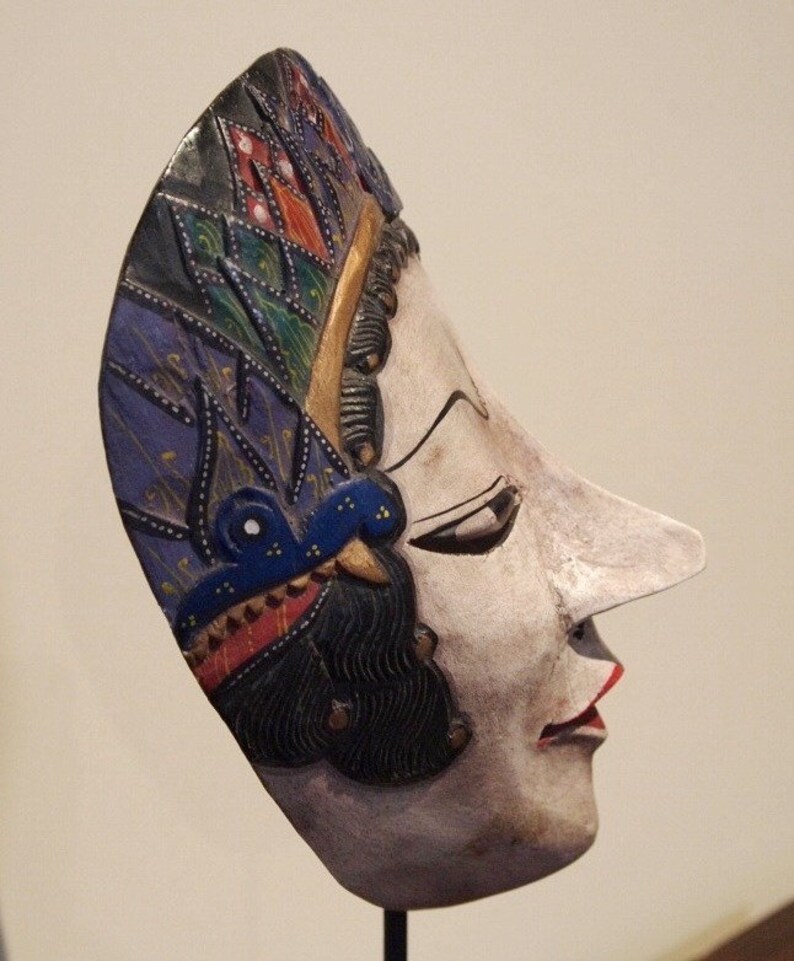 Pair of Javanese Folk Art Masks - Etsy