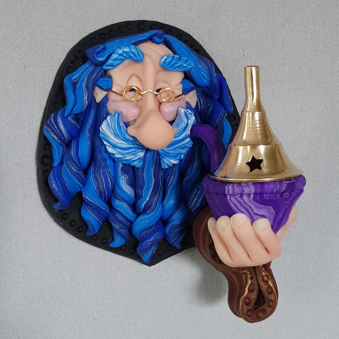Pipe Smokin' Wizard Cone Incense Burner - Etsy