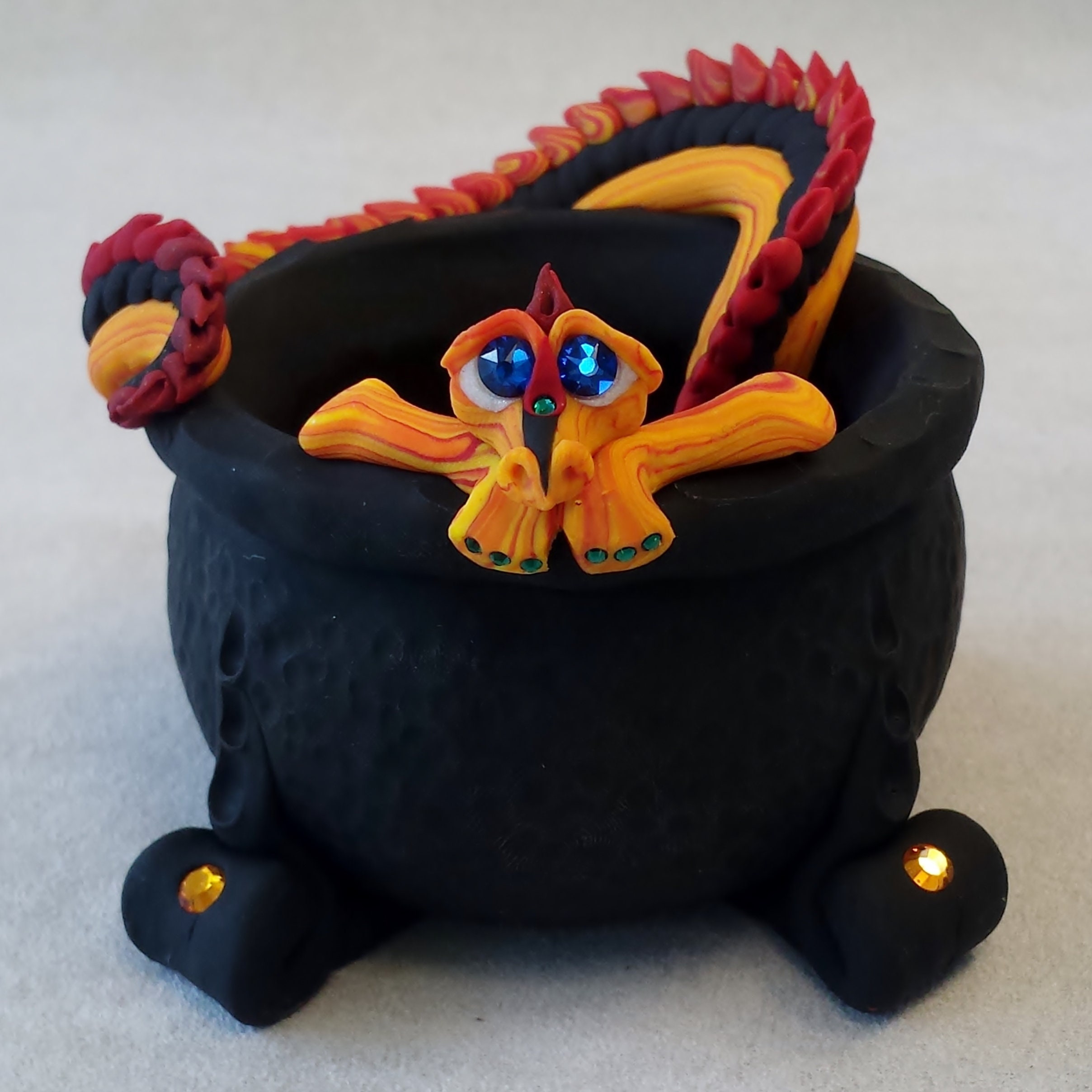 Dragon in A Cauldron Cone Incense Burner - Etsy