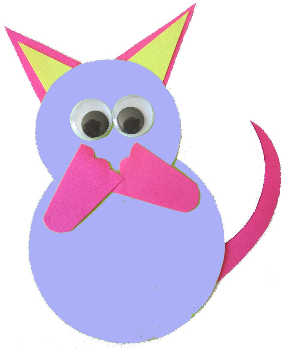 Paper Crafts Copy and Cut-out Kitty Cat Templates Instruction Guide 23 ...