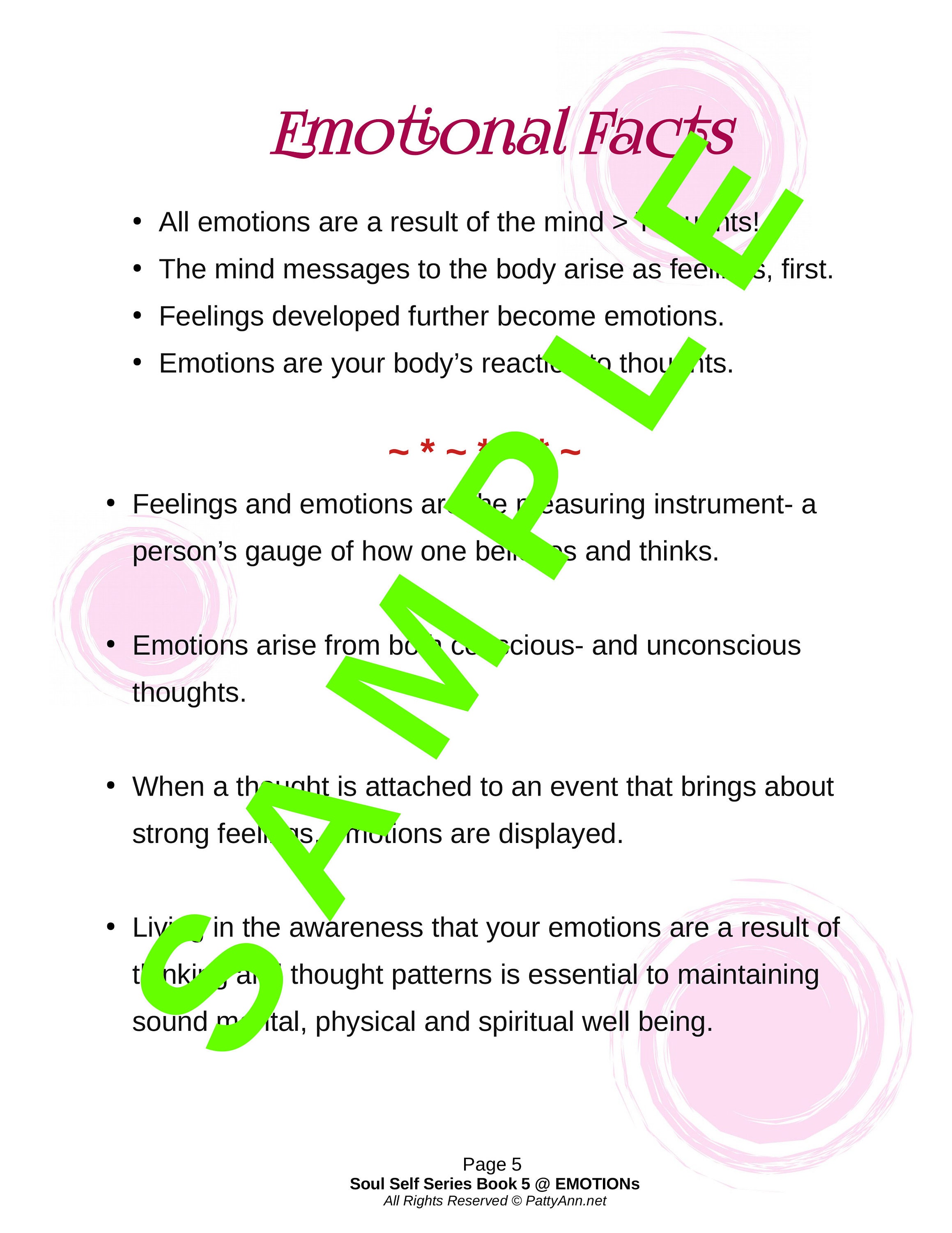 Emotions Learn to Link Feelings to Thought Awareness Soul - Etsy