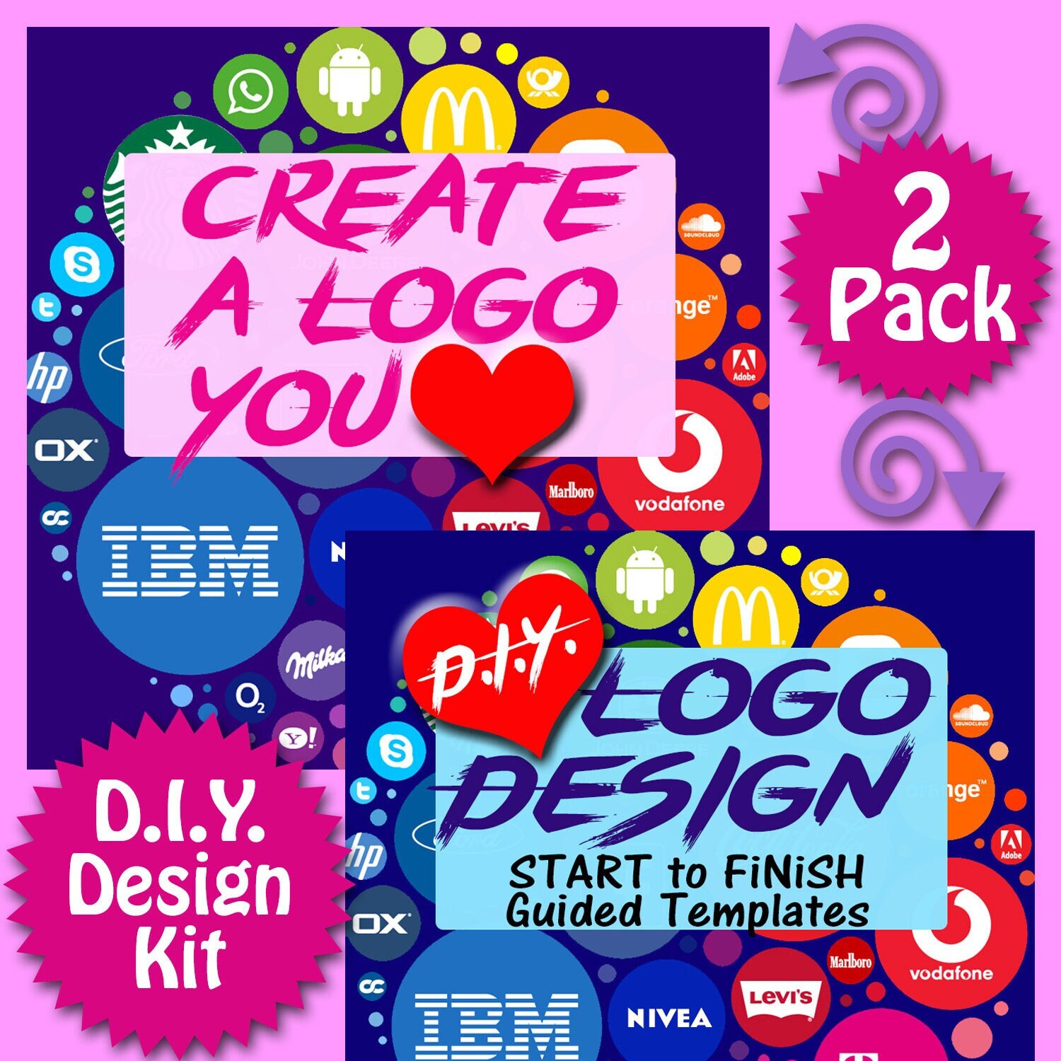 Design & Create a Logo You LOVE DIY Logo Templates 2-graphic Arts ...