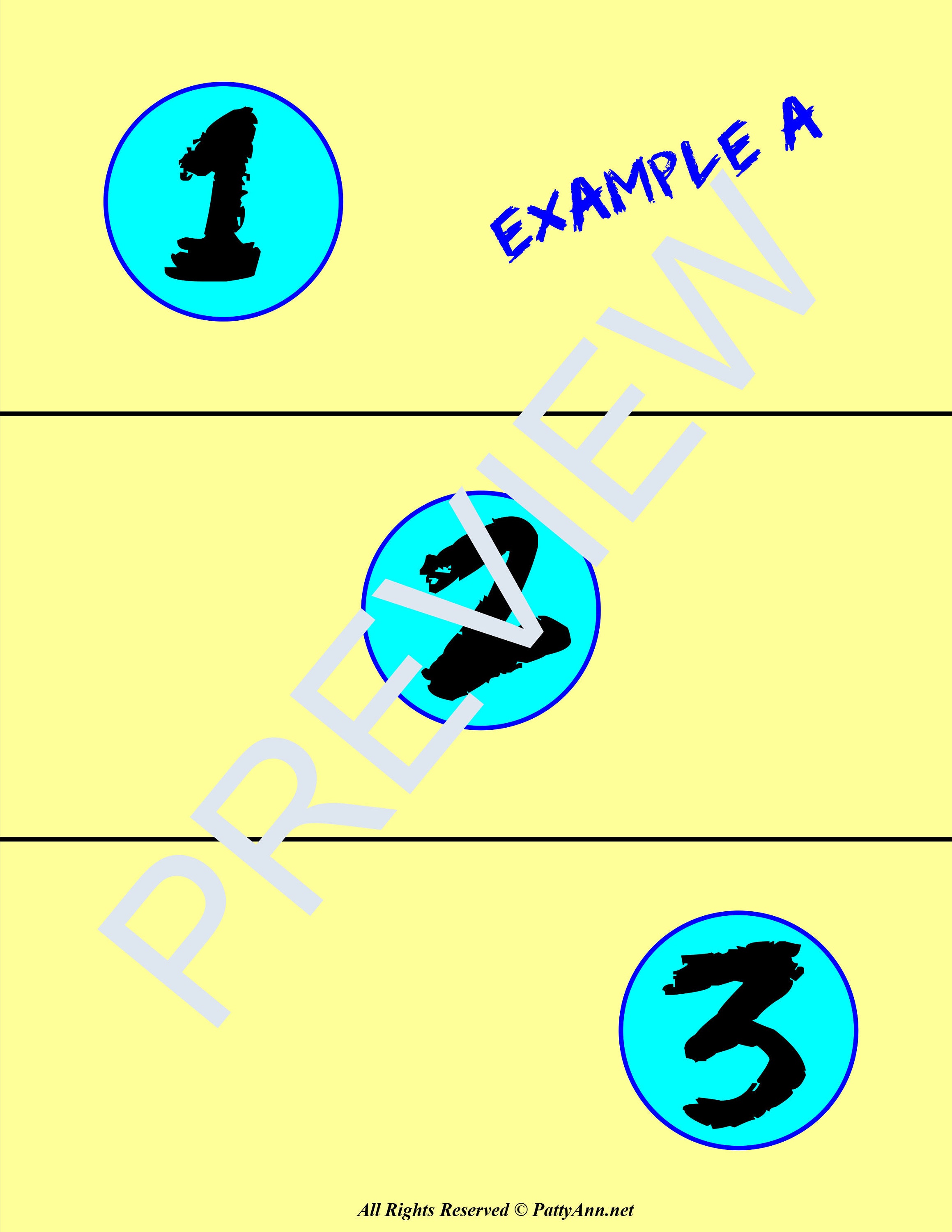 Graphic Arts Printable Template 3 Point Layout Formats for Page Design ...