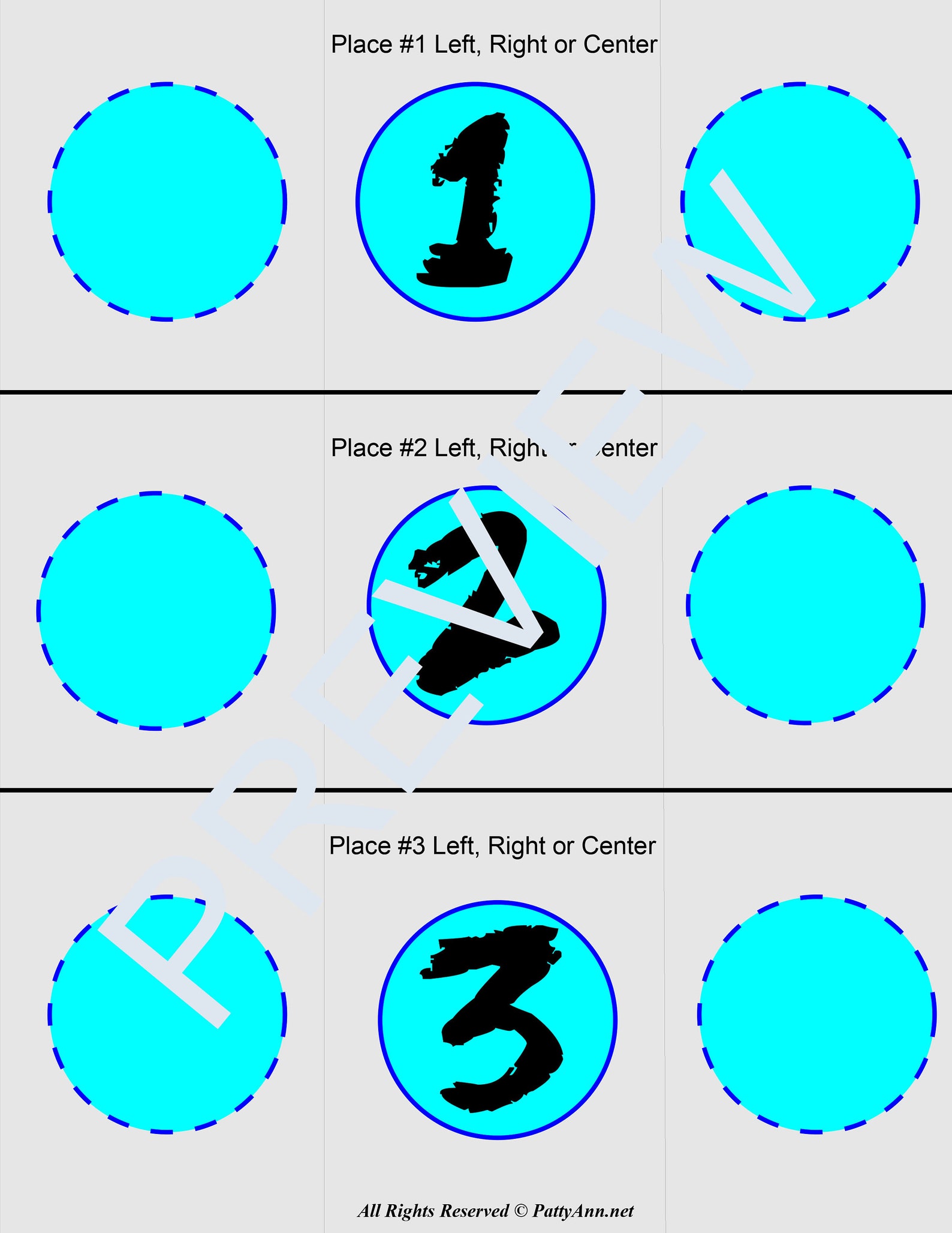 Graphic Arts Printable Template 3 Point Layout Formats for Page Design ...