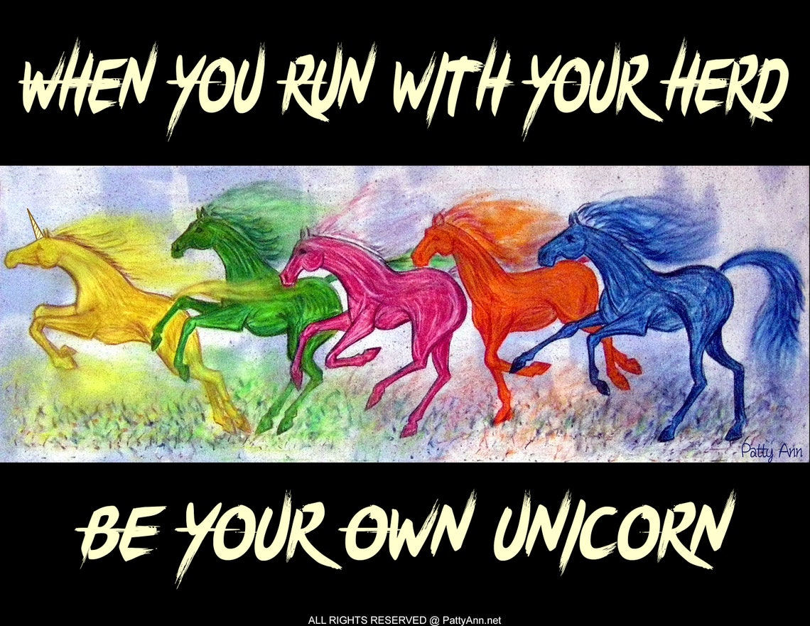 Clipart Unicorn Printable Inspiration Posters Includes Blank Templates ...