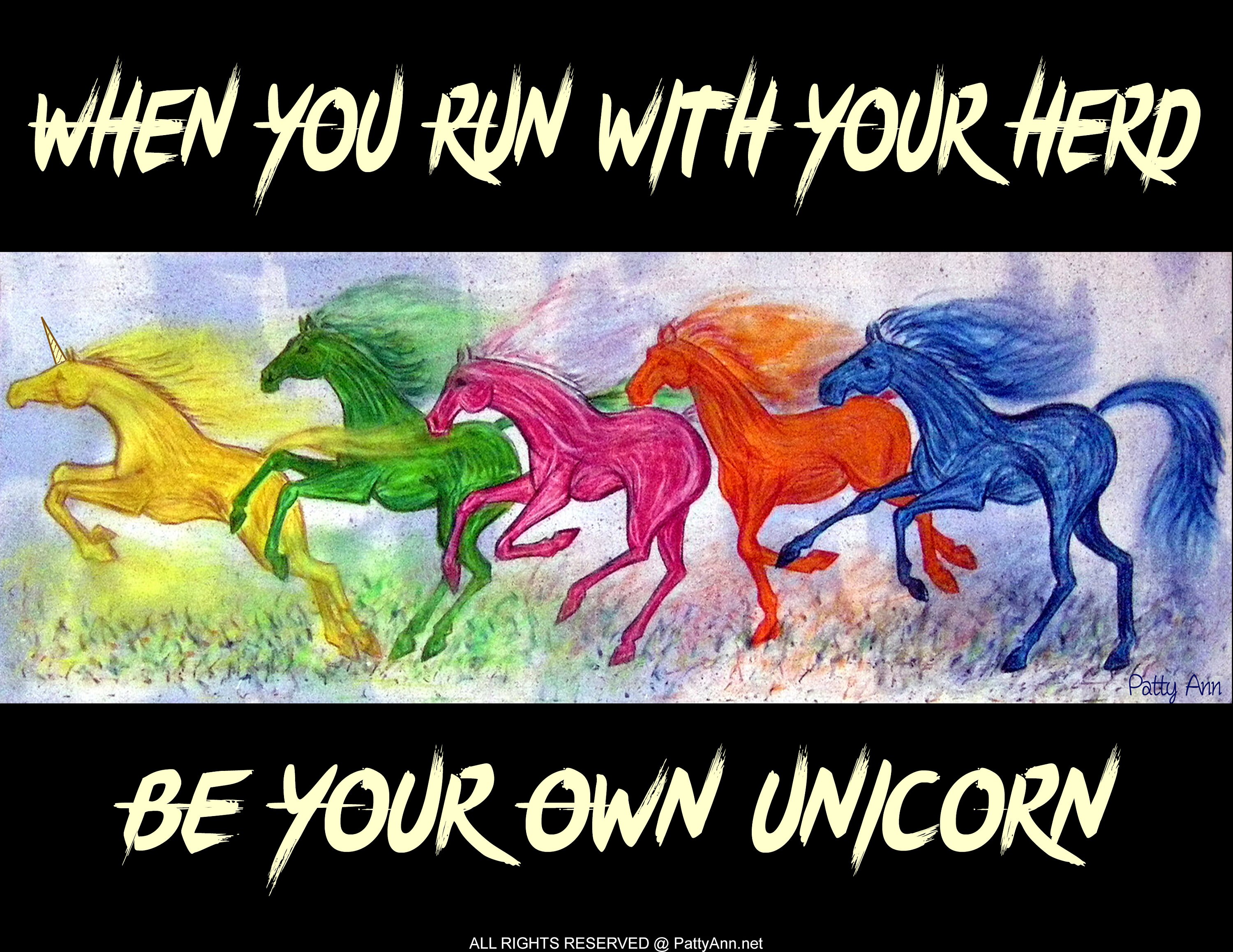 Clipart Unicorn Printable Inspiration Posters Includes Blank Templates ...