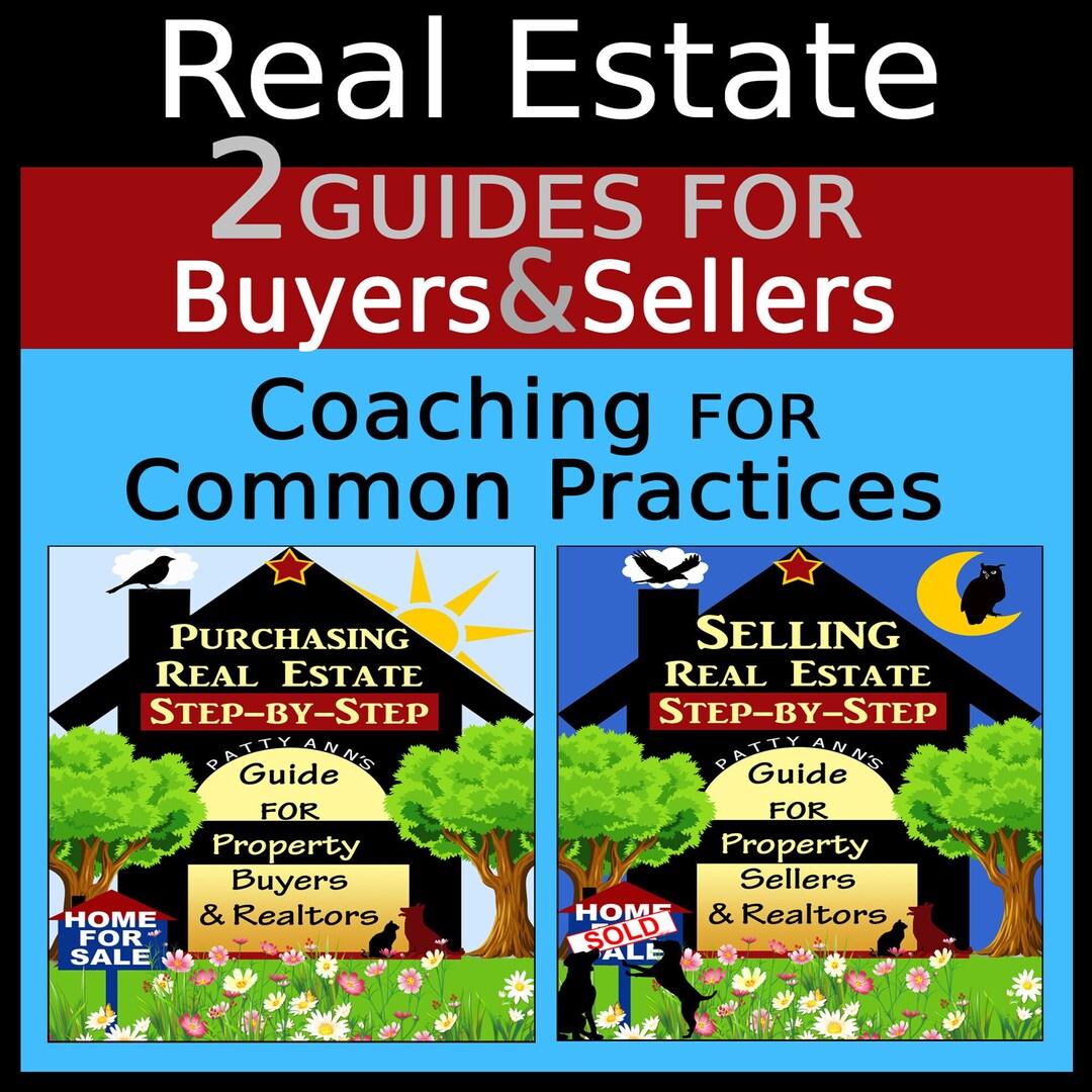 Real Estate 2 Instructional Coaching Guides for Property Home Buyers ...