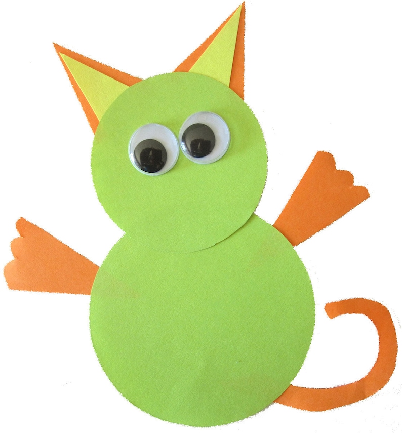 Paper Crafts Copy and Cut-out Kitty Cat Templates Instruction Guide ...