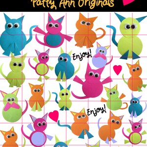 Paper Crafts Copy and Cut-out Kitty Cat Templates Instruction Guide ...