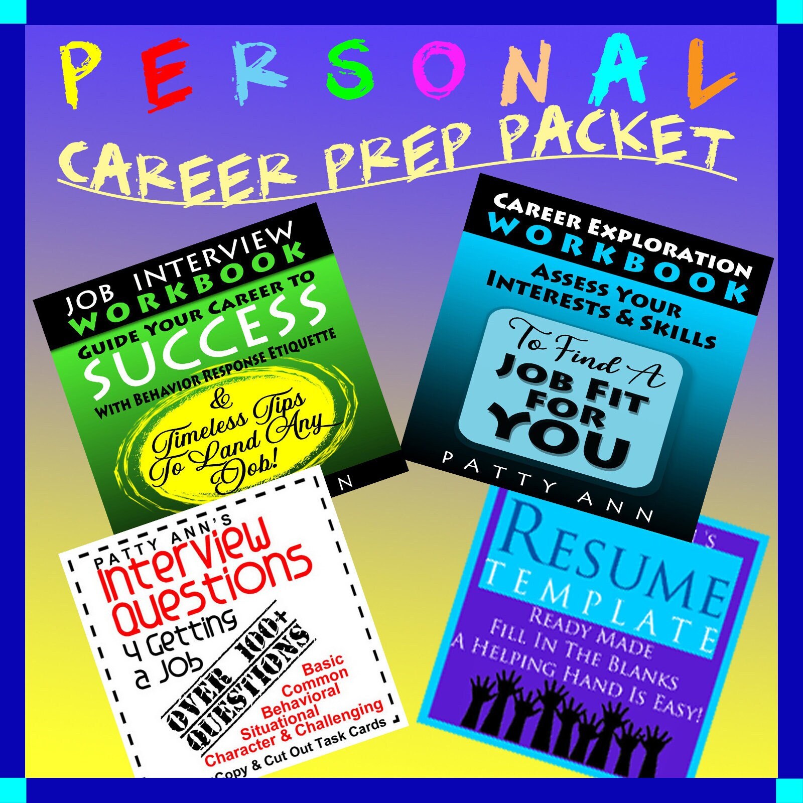 Career Exploration Prep Pack Job Interview Questions Career Fit Self ...