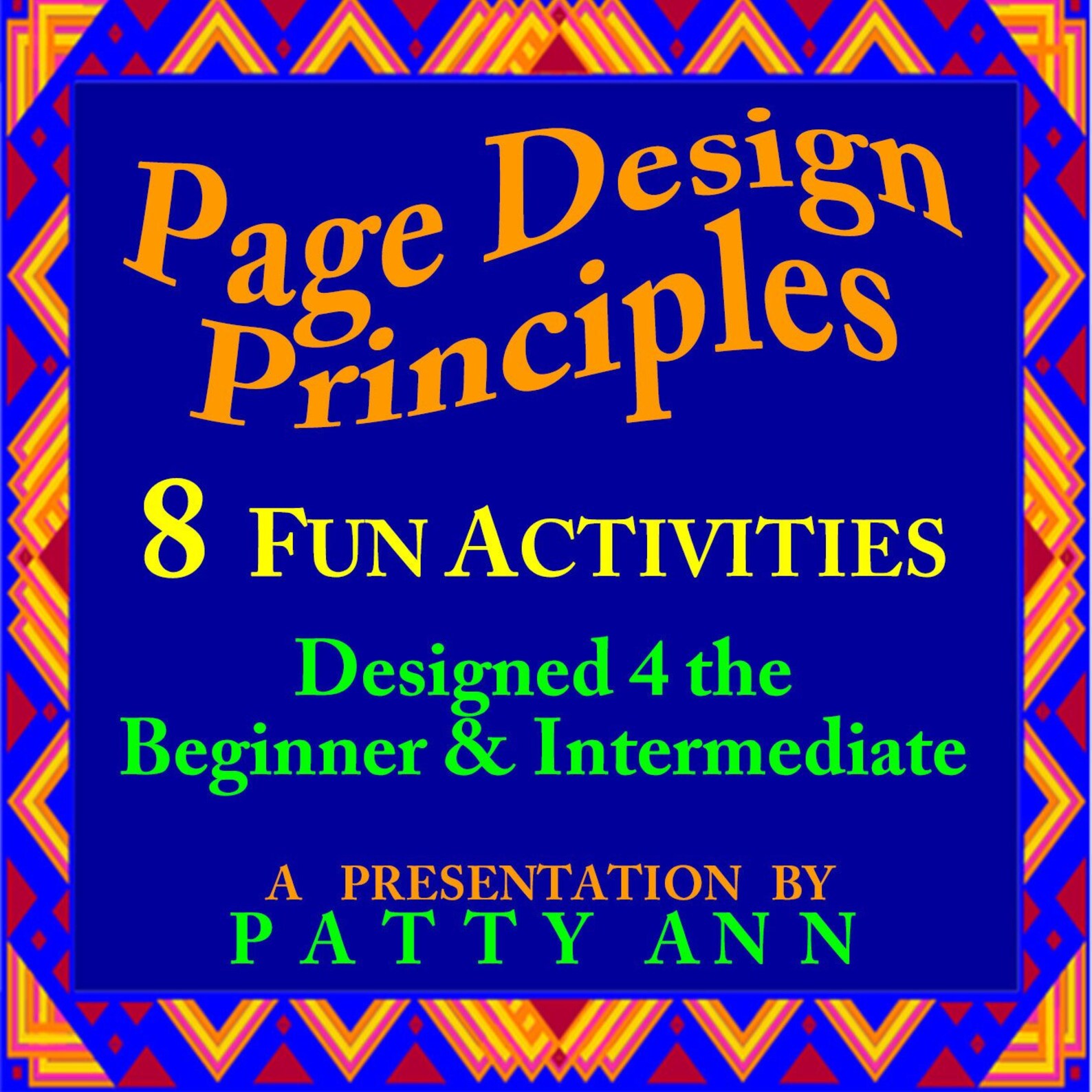 Graphic Arts: Page Design Principles > *8 Engaging Activities *basic ...