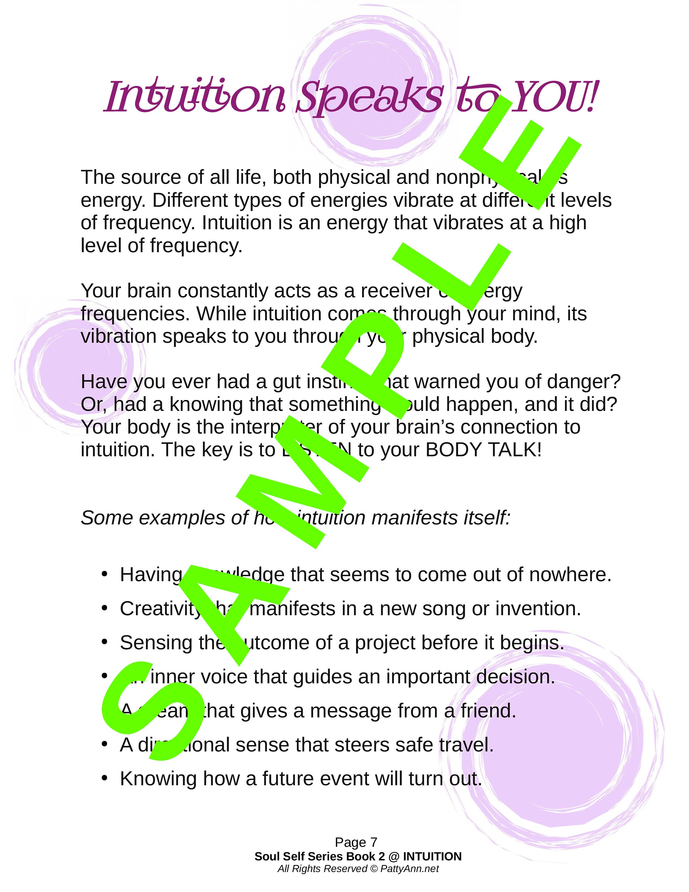 INTUITION Develop Your Soul Self Thought & Feeling Awareness With Self ...