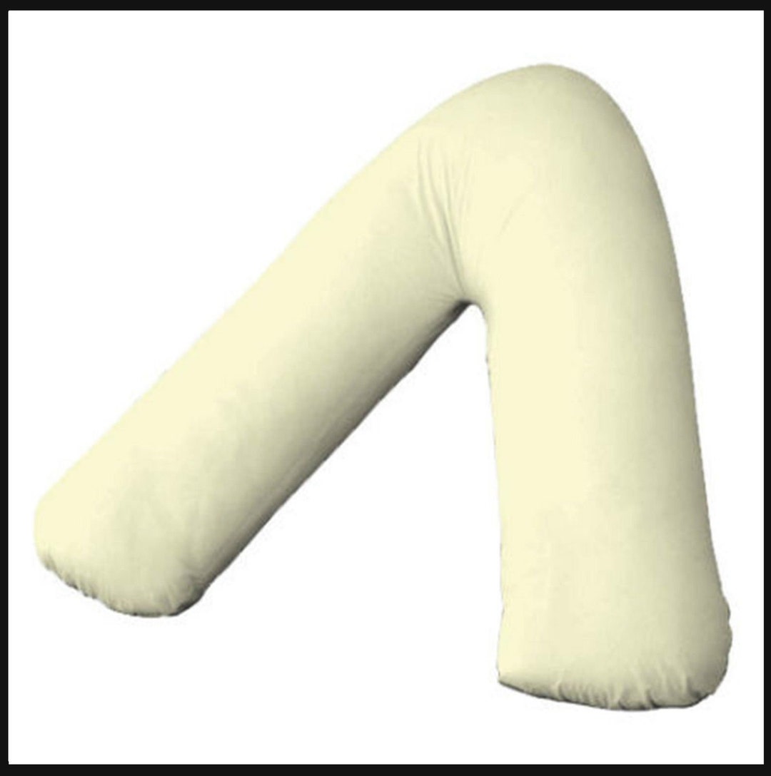 V Shaped 100% Cotton Support Wool Filled Pillow With Bounceback Effect ...