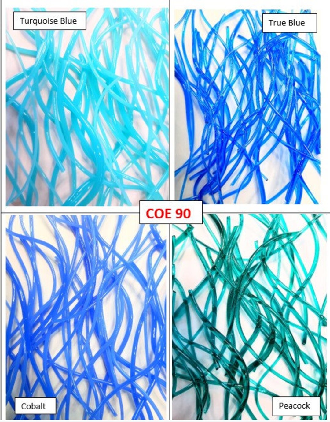 COE90 Vitrigraph / Glass Stringers / 4 Color Pack / Bullseye - Etsy