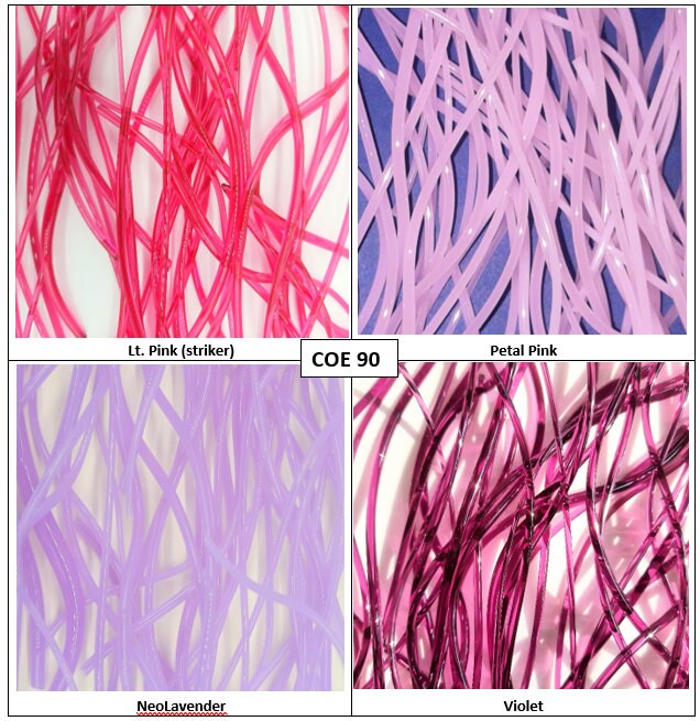 COE90 Bullseye Vitrigraph Glass Stringers 3oz Individual - Etsy