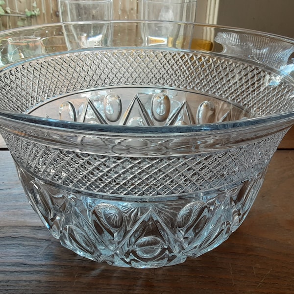 Large Crystal Punch Bowls - Etsy