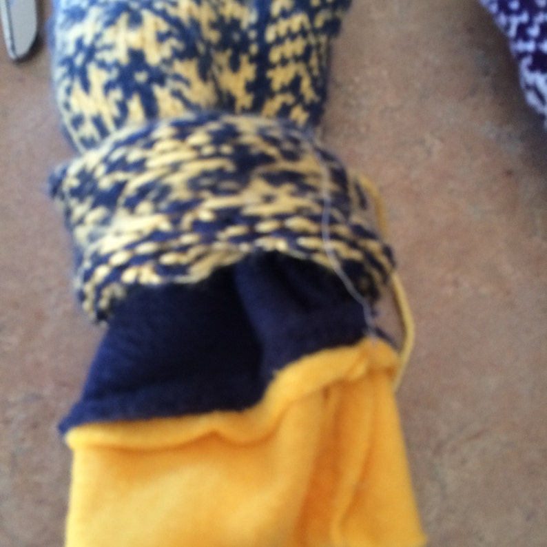 Mittens Hand Knit Fleece Lined With a Traditional Shape Women - Etsy