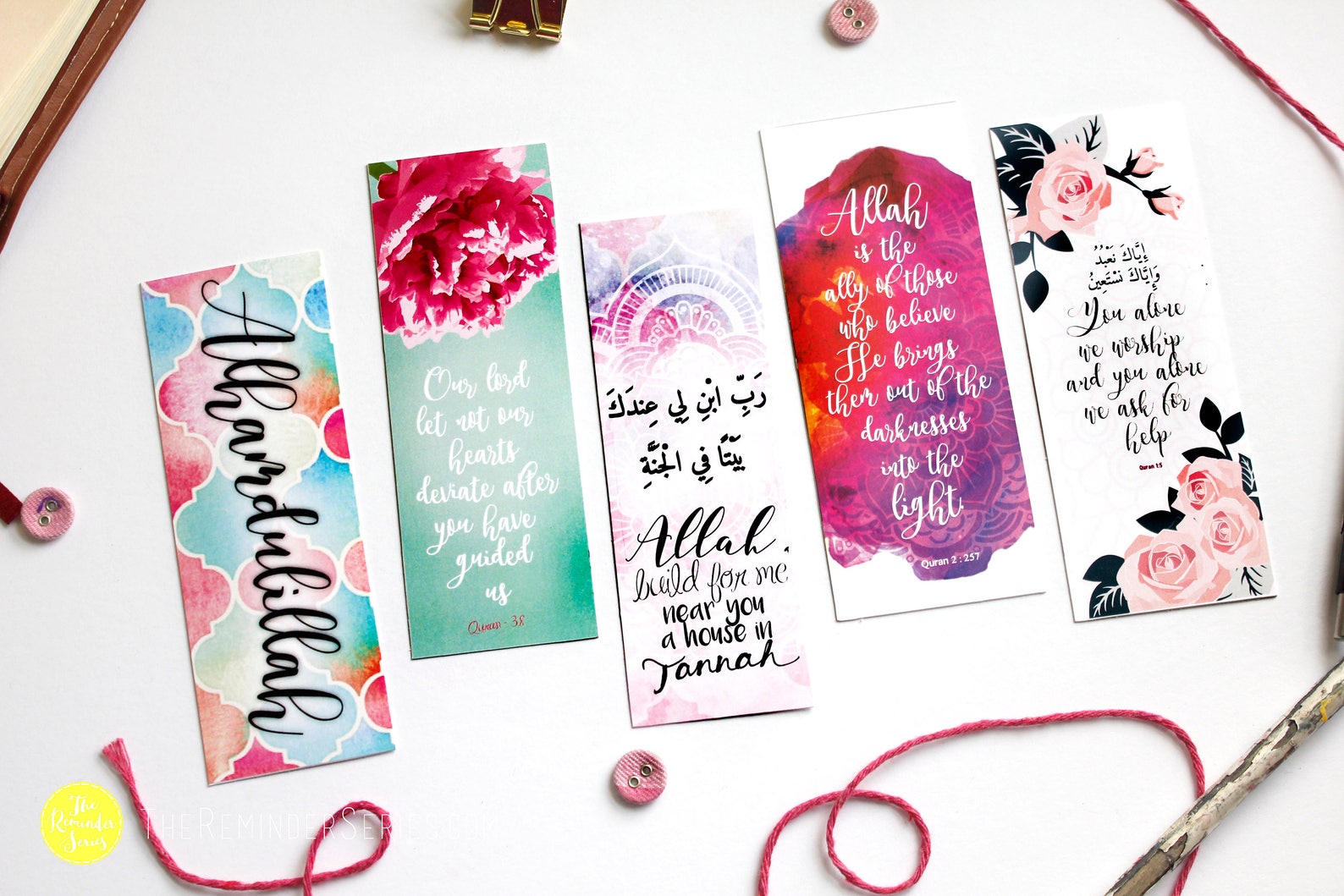 Islamic Bookmark Set Set of Bookmarks Floral Bookmark - Etsy UK