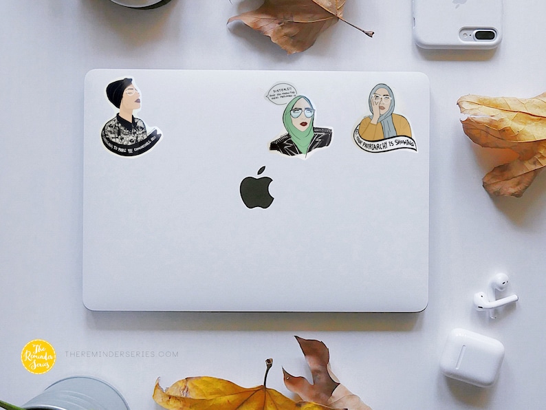 Hijabi Laptop Stickers Islamic Sticker Set Muslim Feminist - Etsy