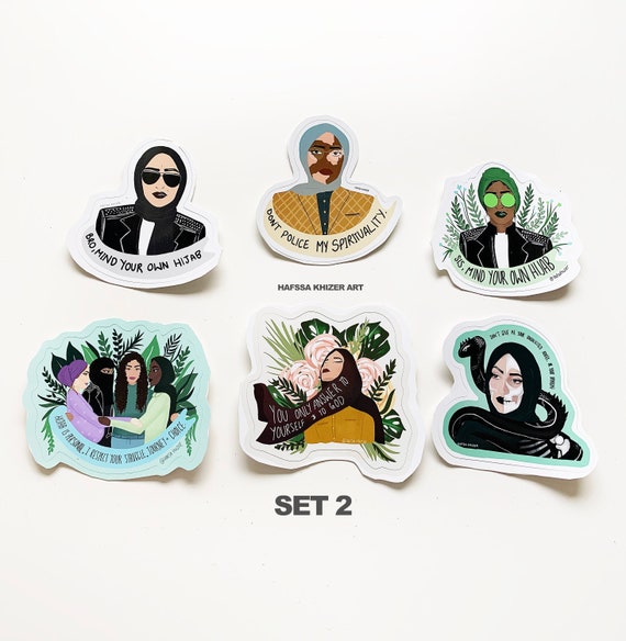 Paper Clings Stickers, Labels & Tags Hijabi Girl Squad Sticker Hijab ...