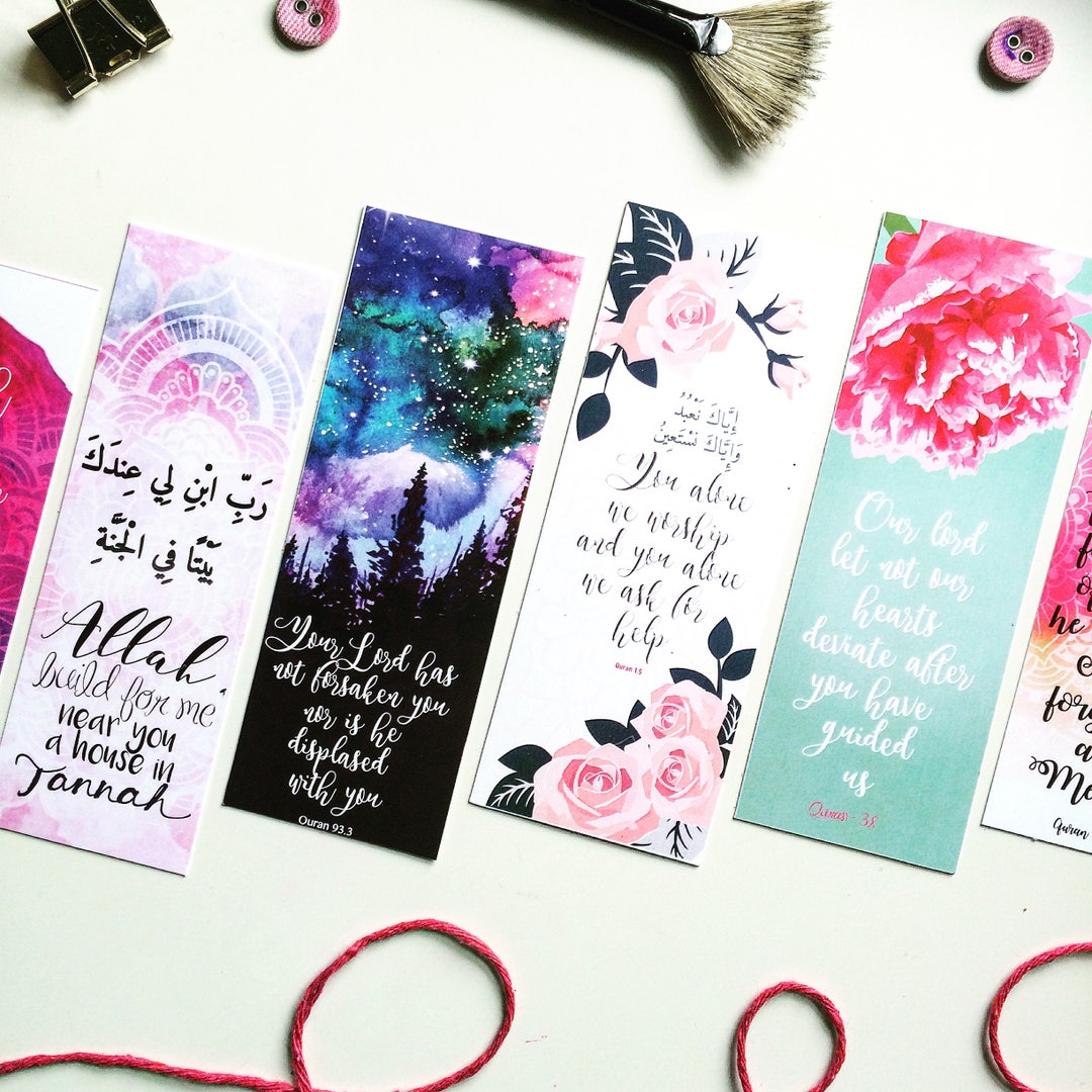 Islamic Bookmark Set, Set of Bookmarks, Floral Bookmark, Galaxy ...
