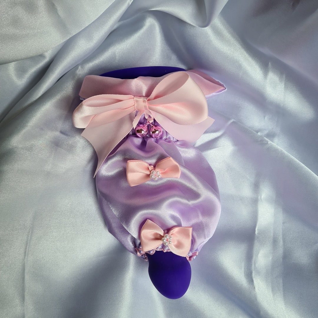 Sissy Clitty Tube Lilac And Pink With Jingly Bells Luxury Sissy Cock