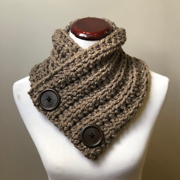 Crochet Button Cowl - Etsy