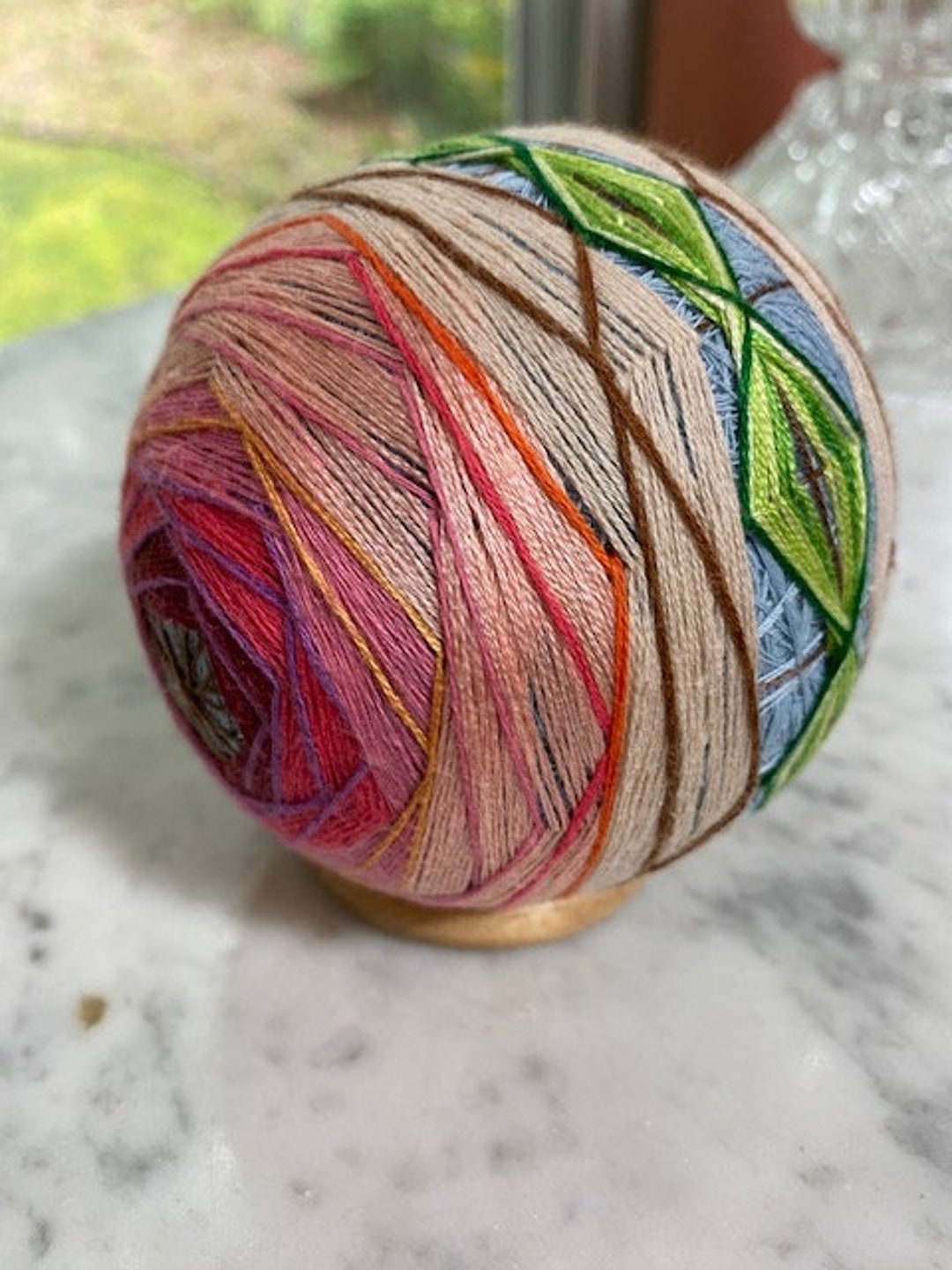 Temari Ball Traditional Japanese Thread Ball 3.5 Diameter Excellent - Etsy