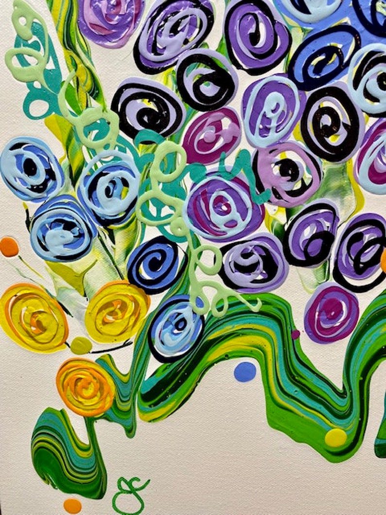 Prom Garden an Original Abstract Fluid Acrylic Painting - Etsy