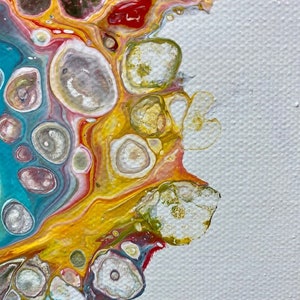 Colorful Playful Cells an Original Abstract Fluid Acrylic Cell Painting ...