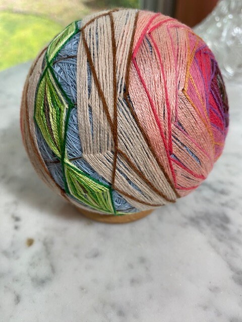 Temari Ball Traditional Japanese Thread Ball 3.5 Diameter Excellent - Etsy
