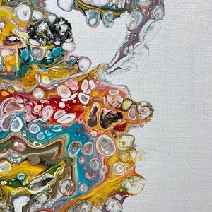 Colorful Playful Cells an Original Abstract Fluid Acrylic Cell Painting ...