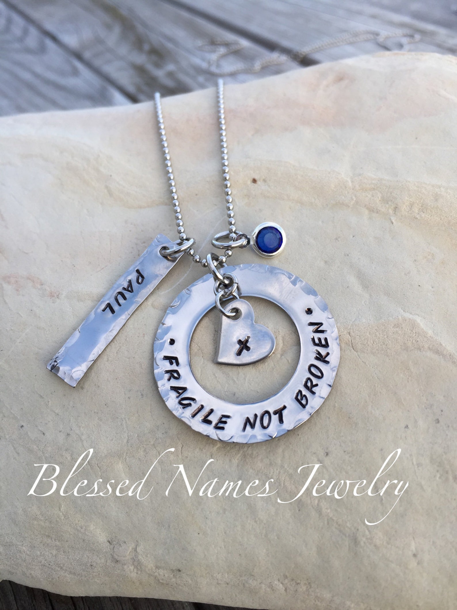 Fragile X Awareness, Fragile Not Broken Necklace, Hand Stamped ...