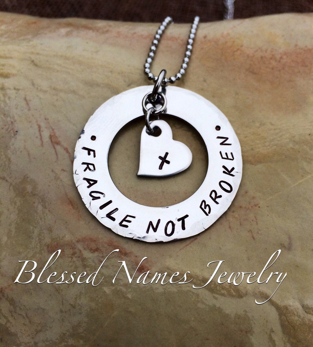 Fragile X Awareness, Fragile Not Broken Necklace, Hand Stamped ...