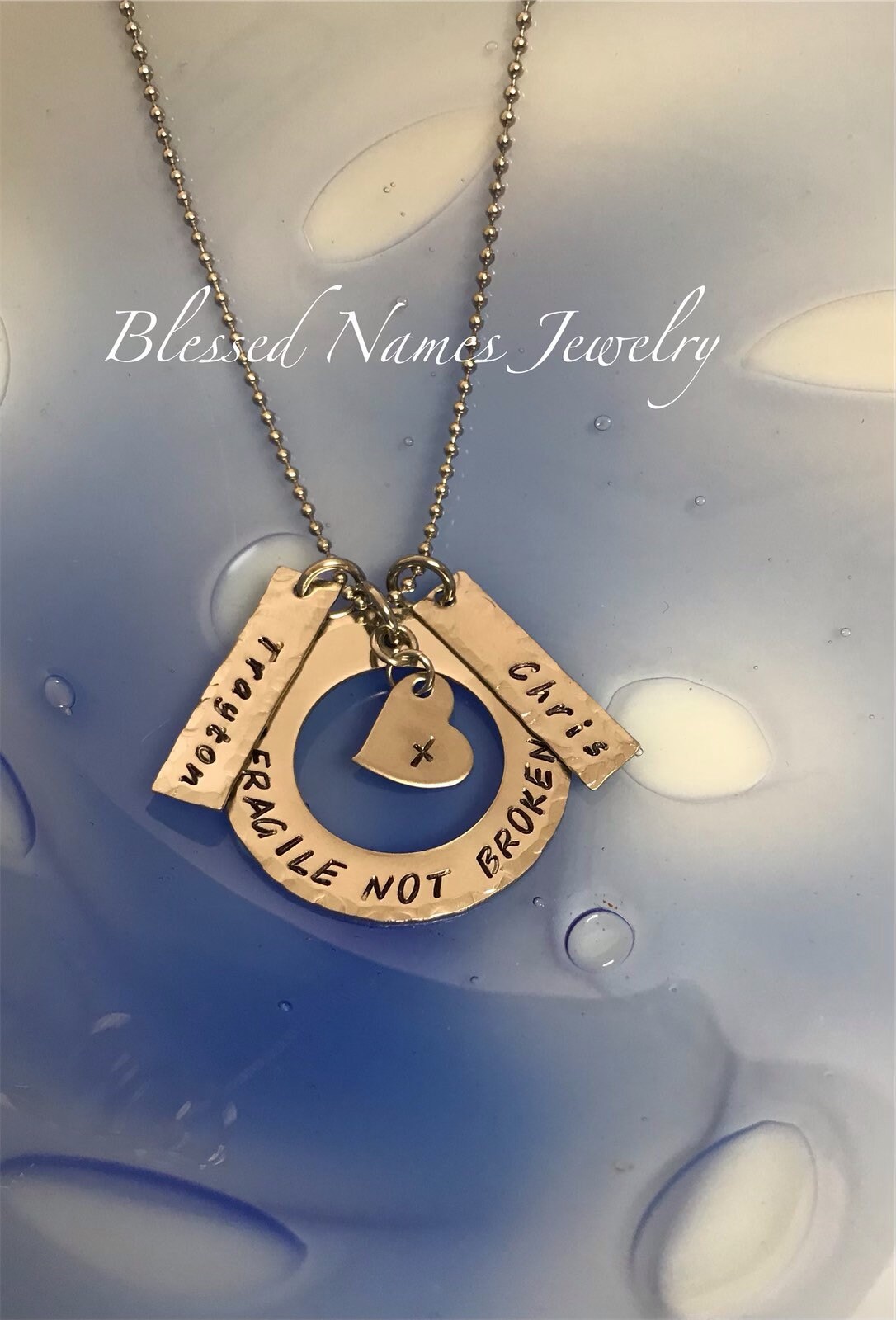 Fragile X Awareness, Fragile Not Broken Necklace, Hand Stamped ...