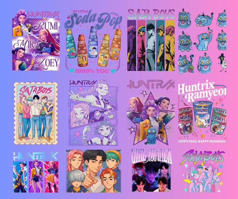 220+ Kpop Demon Hunter Png Bundle, Saja Boy Png, Huntrix Png, Girl ...