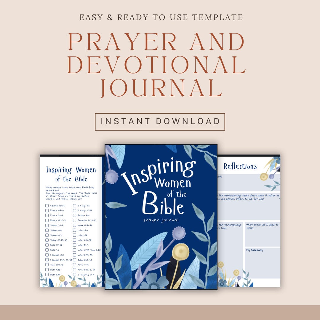 Christian Prayer Journal Printable: Bible Study, Gratitude (digital ...