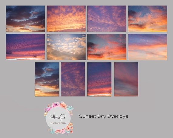 Sunset Sky Overlays - Etsy